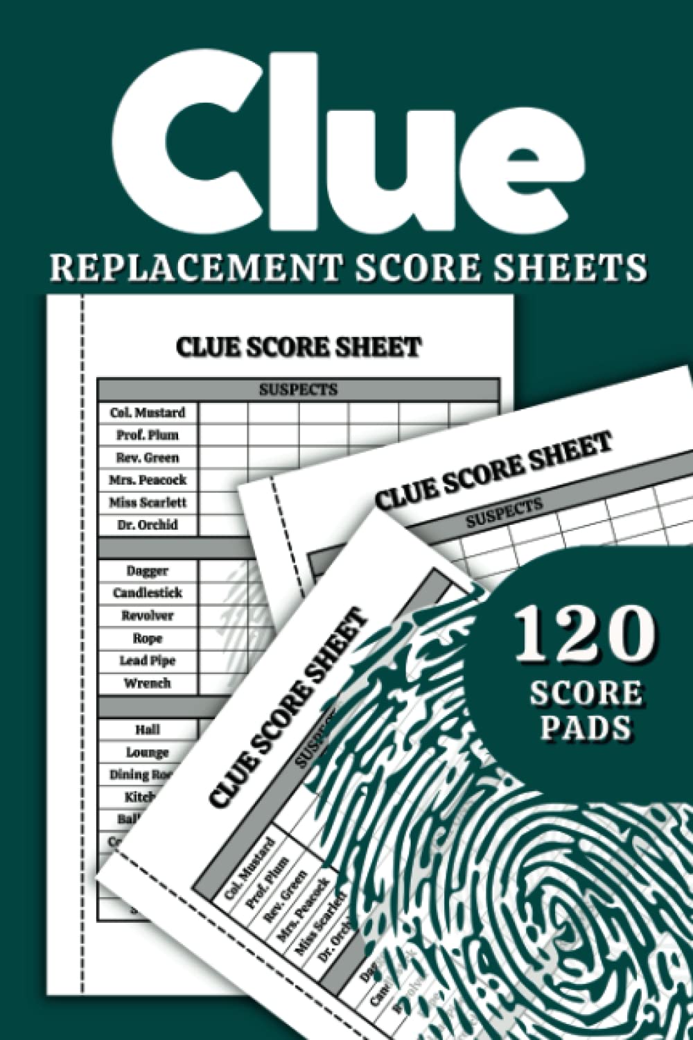 Clue Replacement Score Sheets: 120 Sheets with Dr. Orchid | Refills ...