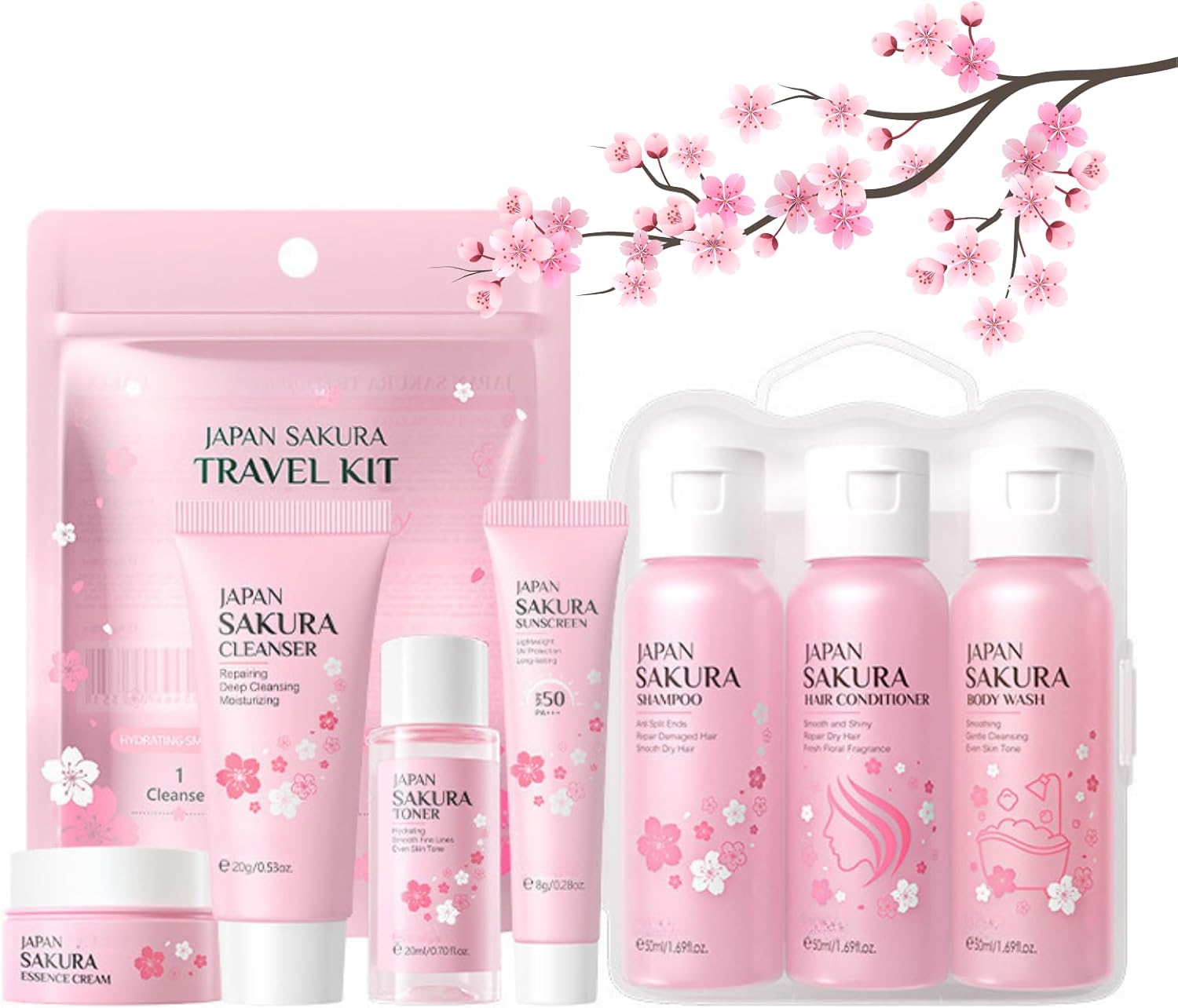 Sakura Womens Gift Sets-Sakura Shower Gift Sets for Women-Teenage Girl ...
