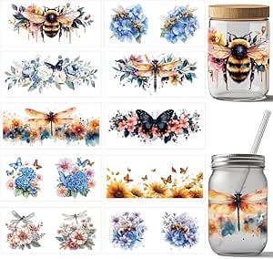 arricraft 10 Pcs Insects UV DTF Cup Wrap Transfer Sticker, 10 Styles ...