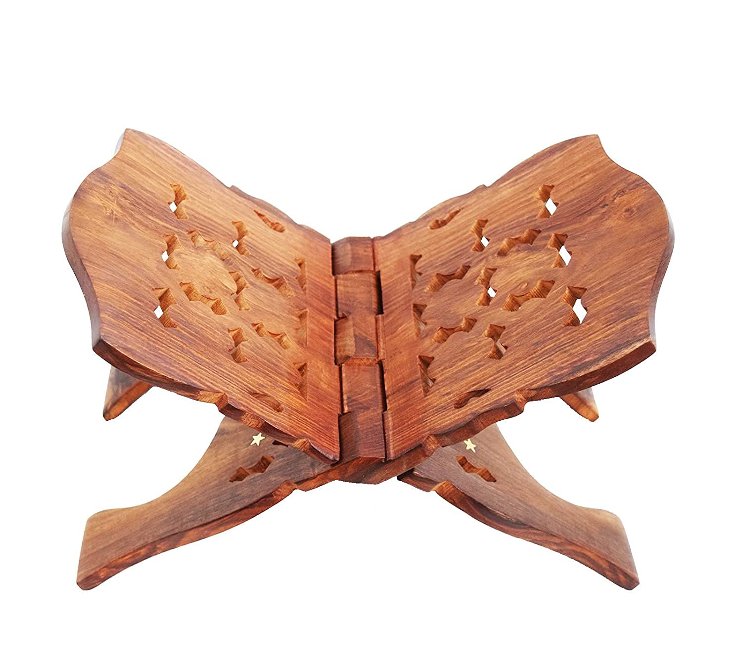 Woodiva Sheesham Wooden Hand Carved Holy Book Stand for Quran, Bible ...