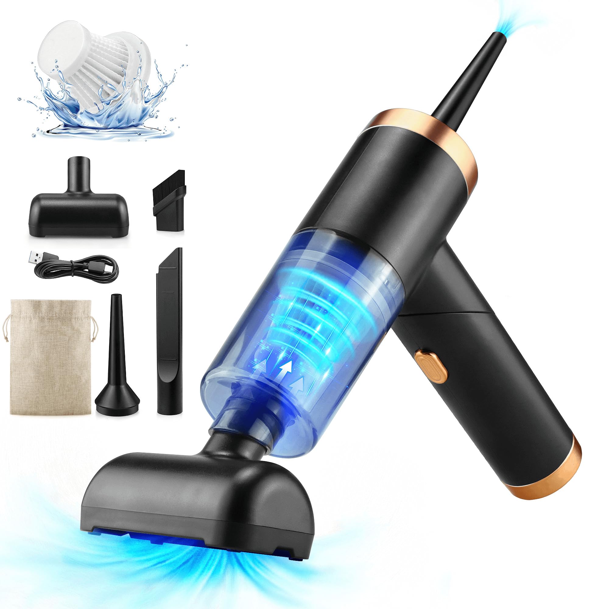 Amazon.com - ODPPVAC Mini Vacuum Cordless, 90°Foldable, 120W 8kPa High ...