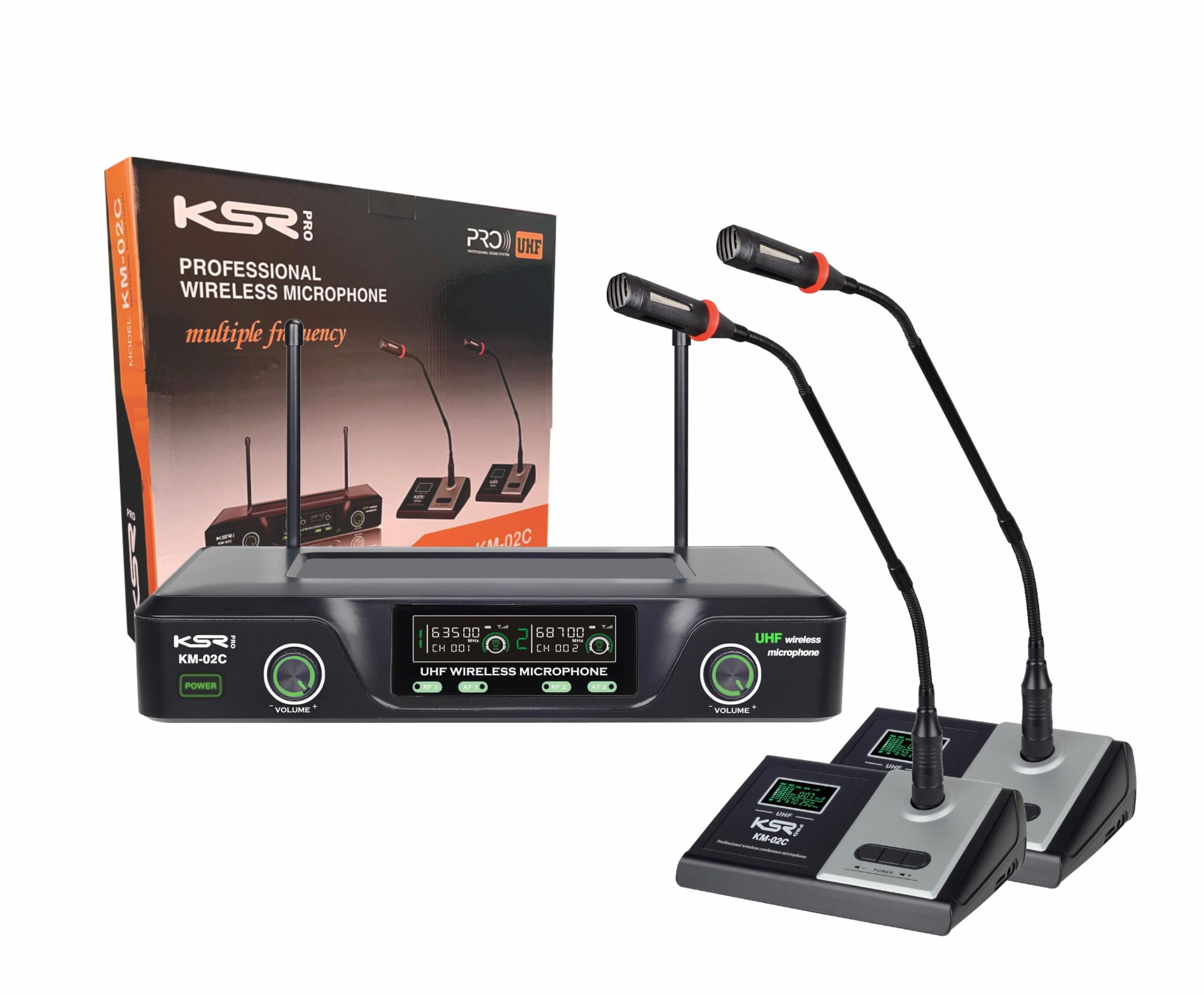 Microfone Gooseneck Sem Fio reunião pulpito KSR km2c 96 cns : Amazon ...