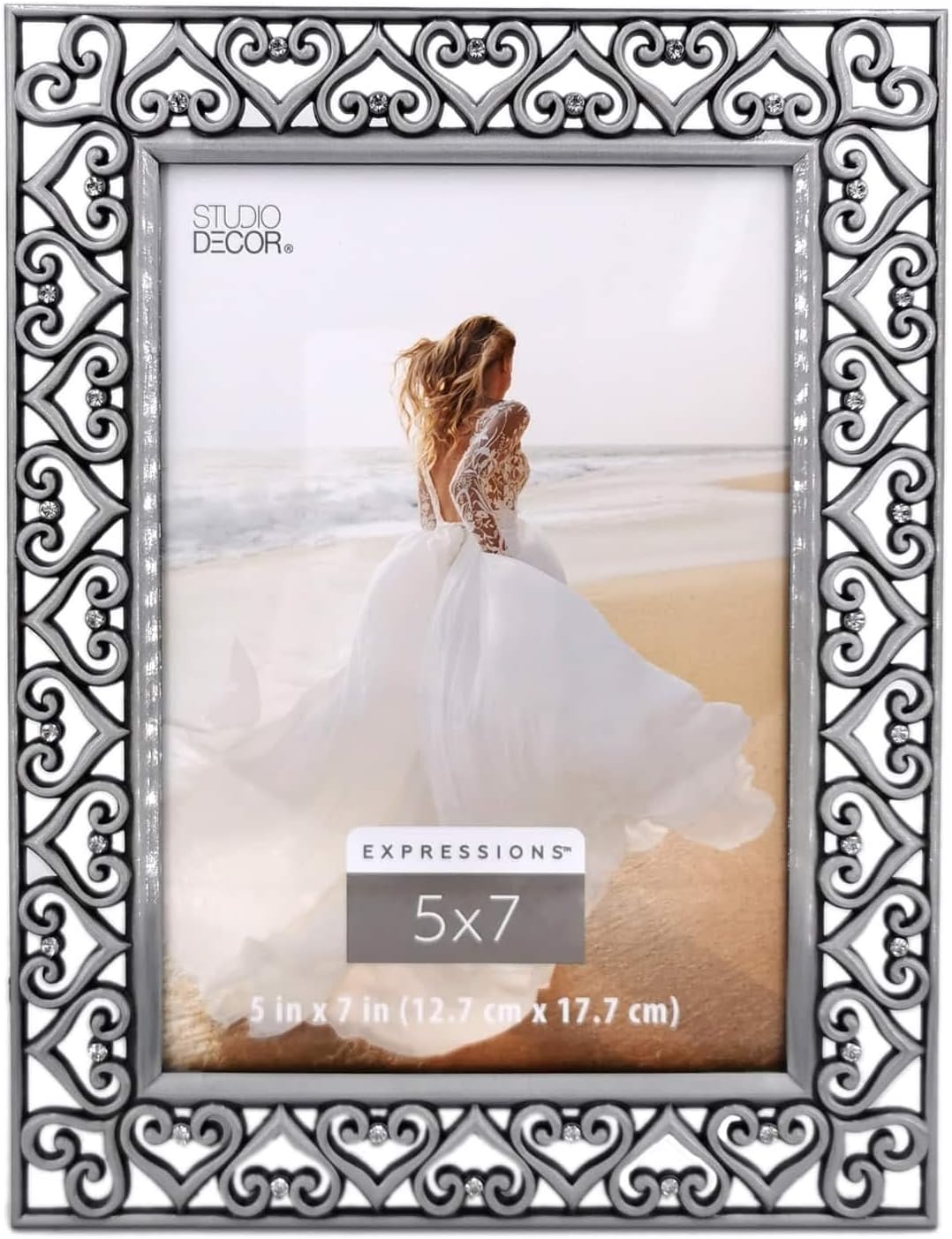 Amazon.com - Studio Decor Expressions Pewter Hearts Jeweled Frame