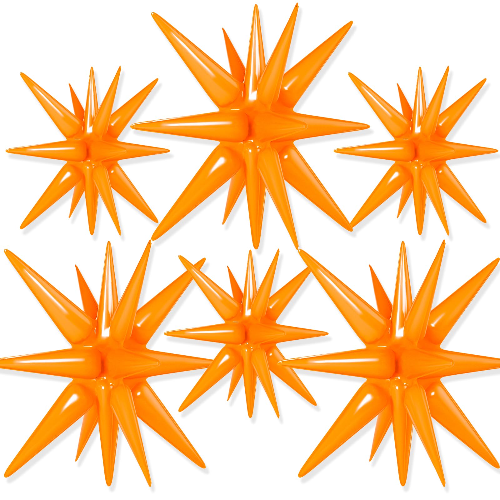 Amazon.com: PartyWoo Pastel Orange Star Balloons 6 pcs, One-Piece 14 ...