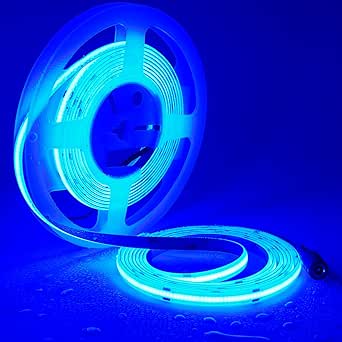 Amazon.com: TOPAI 24V COB LED Strip Light Blue Waterproof IP65 16.4ft ...