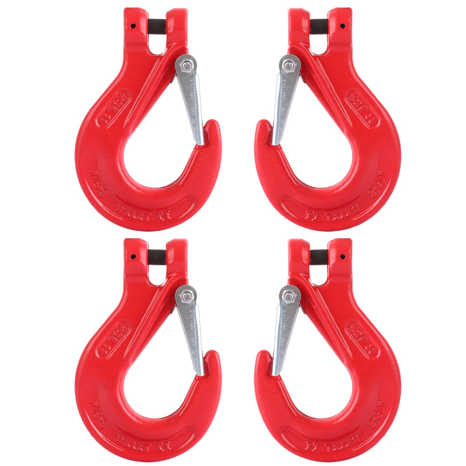 JMIATRY 4PCS Clevis Slip Hook 3/8 Inch Chain Hooks Drop Forged G80 ...