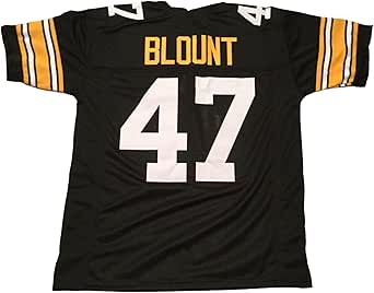 Amazon.com: Mel Blount Jersey Stitched Black Custom Football New No ...