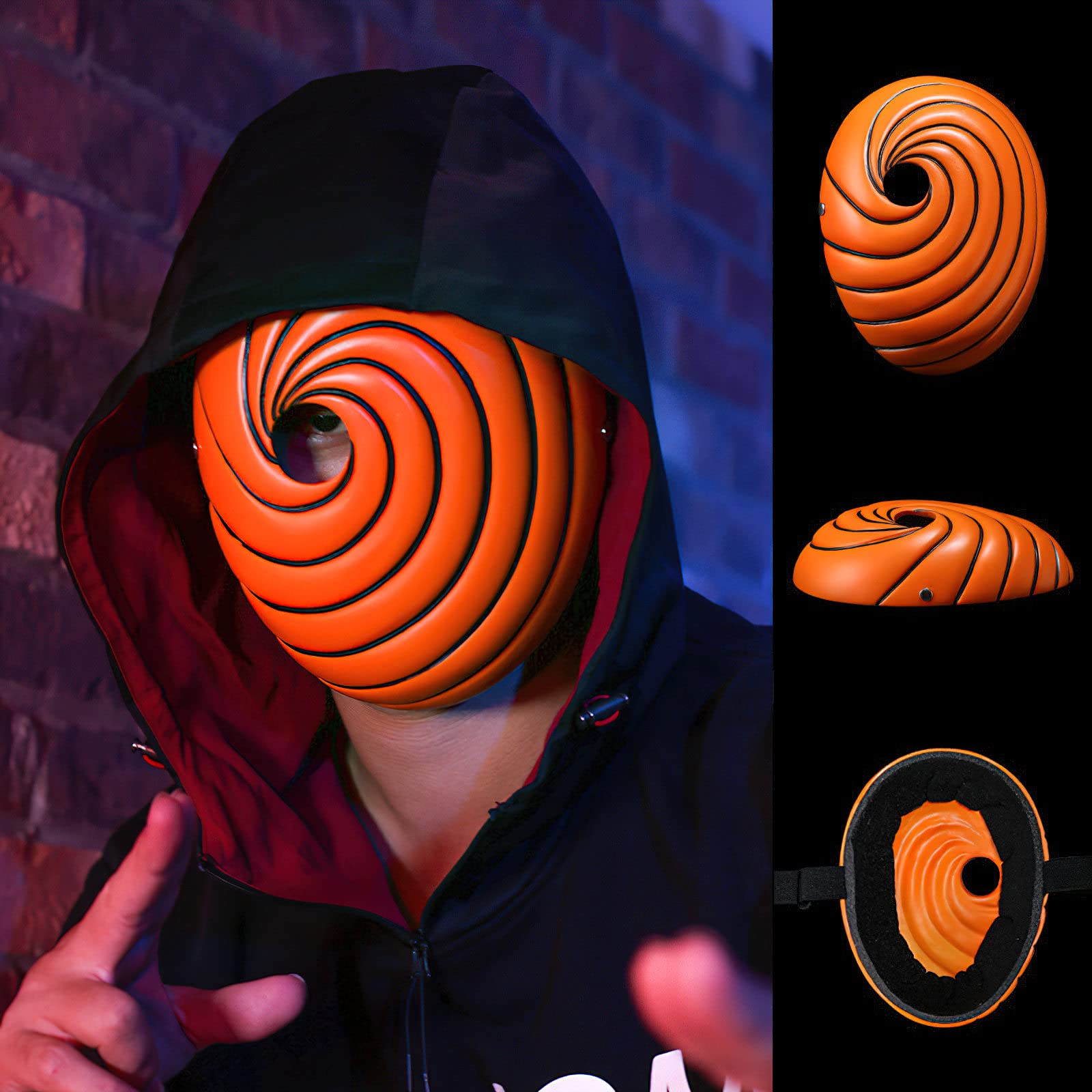 Obito Mask Cosplay Mask Halloween Christmas Party Costume Dress Up Prop ...