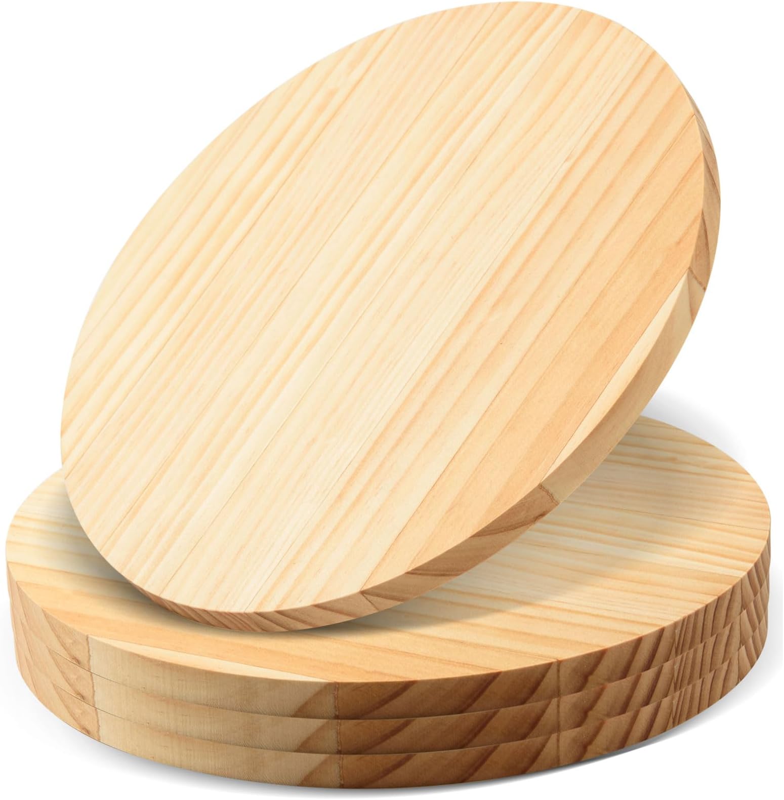 Amazon.com: AWIZOM 4 Pack 12 Inch Round Pine Wood Circle Plaques ...