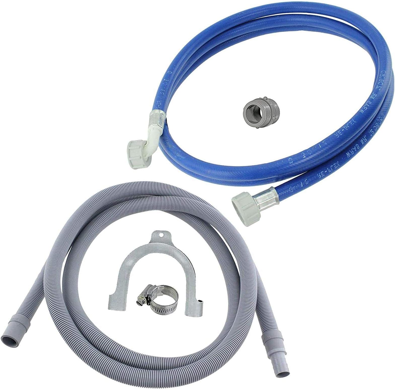 SPARES2GO Water Fill Pipe & Drain Hose Extension Kit Compatible with ...