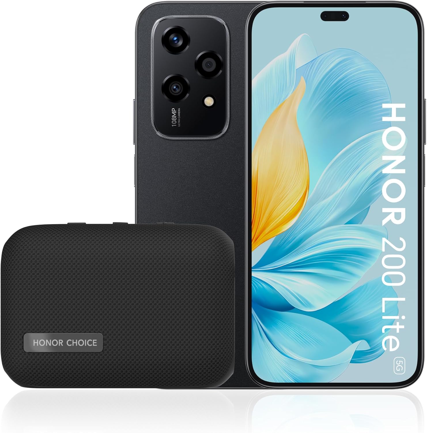 HONOR 200 Lite + Enceinte Bluetooth M1, Smartphone 5G, écran AMOLED Anti-Chute 6,7 Pouces, 8 Go ...
