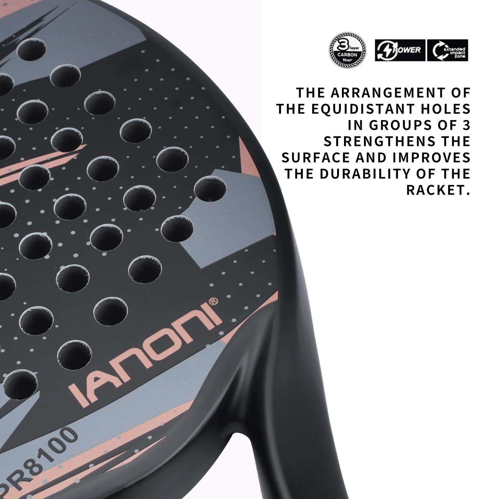 Snapklik.com : Padel Racket Carbon Fiber Surface