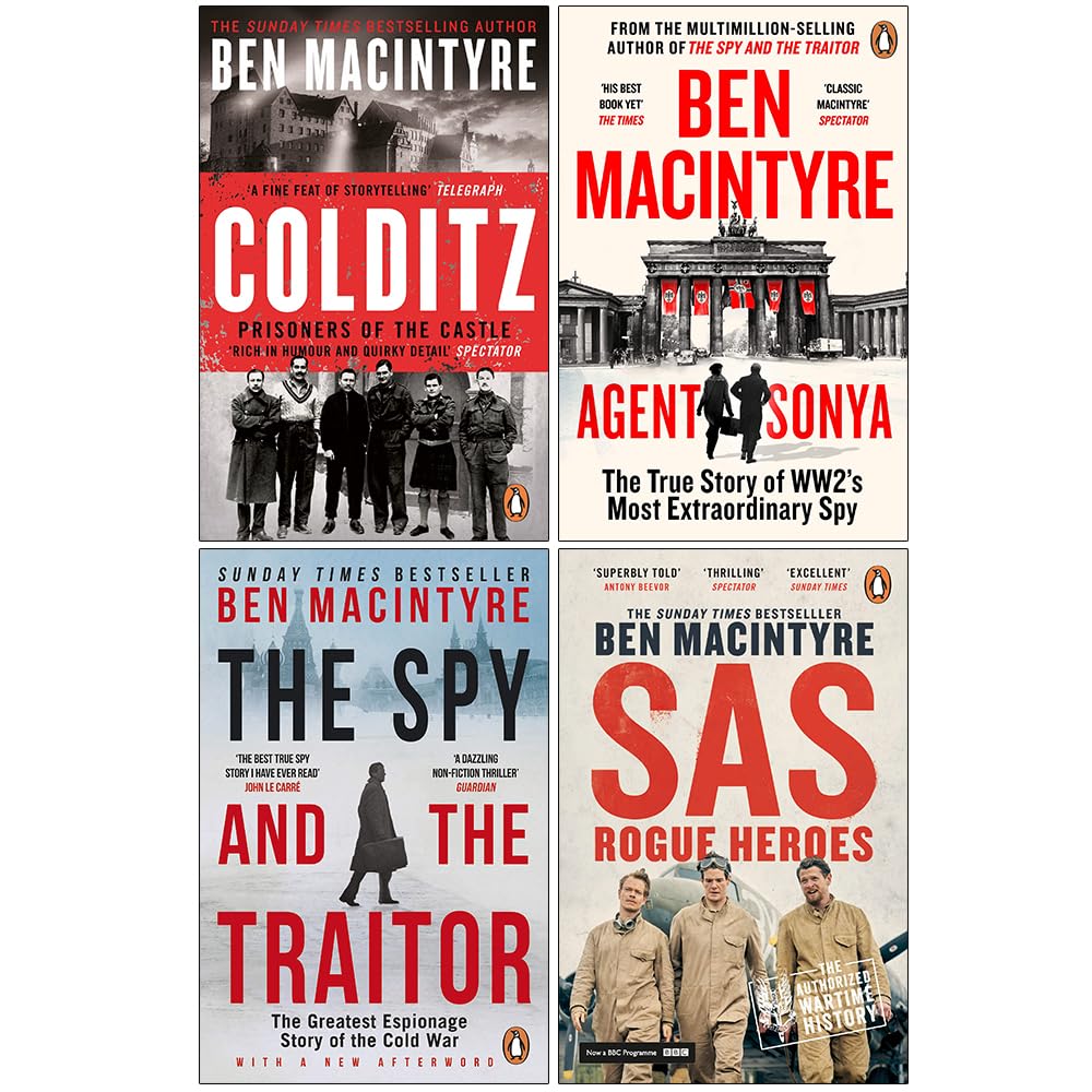 Ben Macintyre Collection 4 Books Set (Colditz Prisoners of the Castle ...