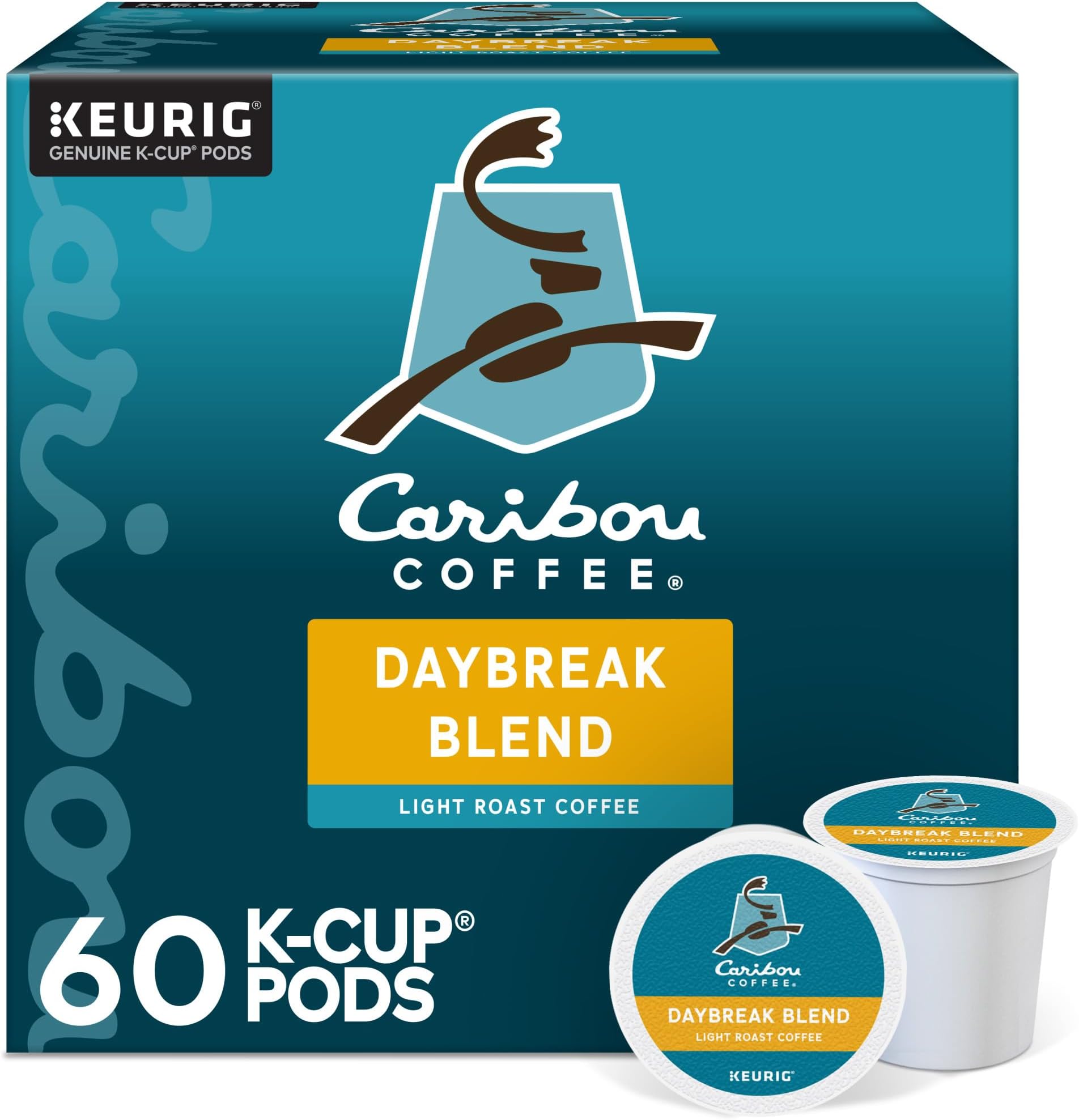 Amazon.com: Caribou Coffee Daybreak Blend Keurig Single-Serve K-Cup Pod, Light Roast Coffee(Pack ...