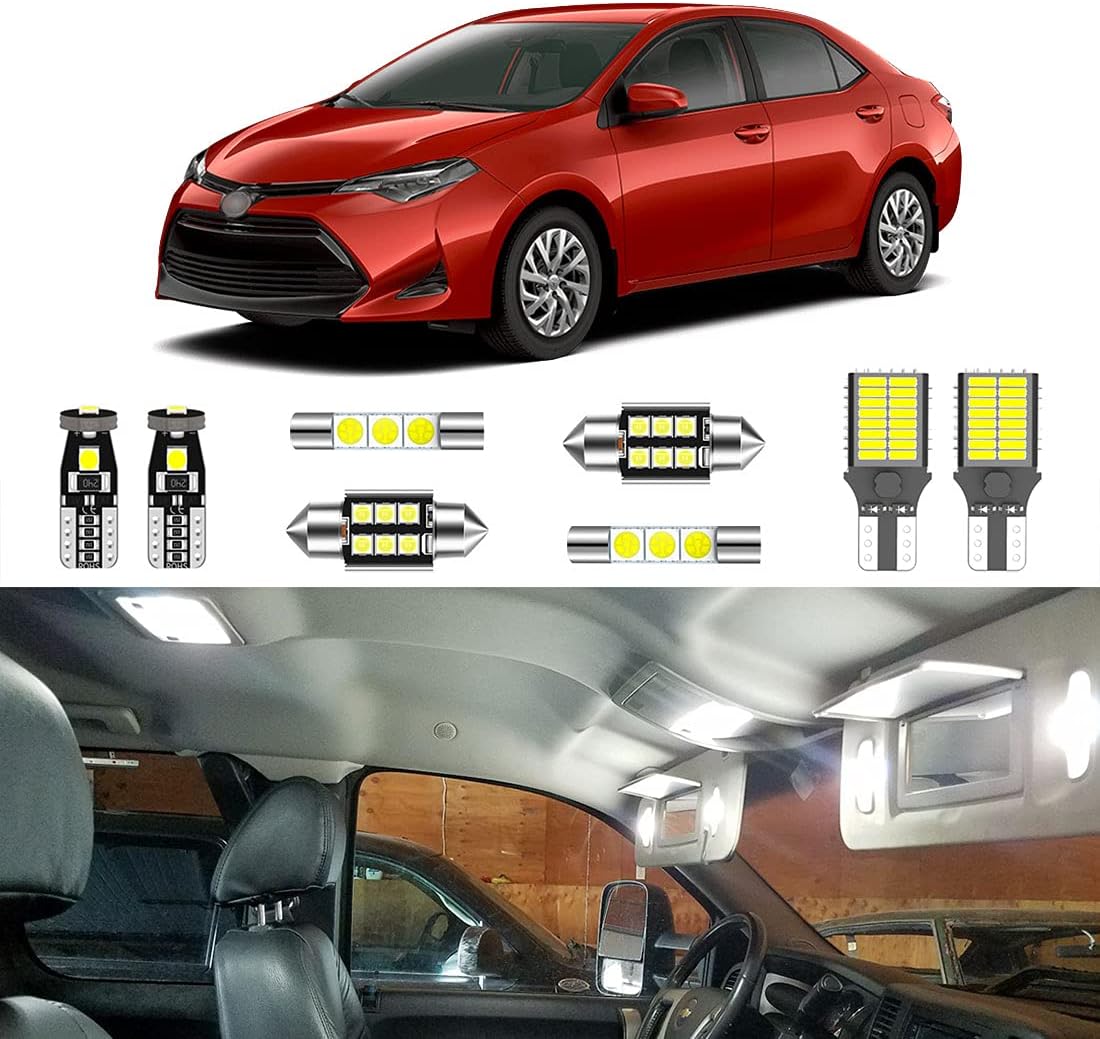 Amazon.com: AUTOGINE 6 Piece White Interior LED Lights Kit for Toyota ...