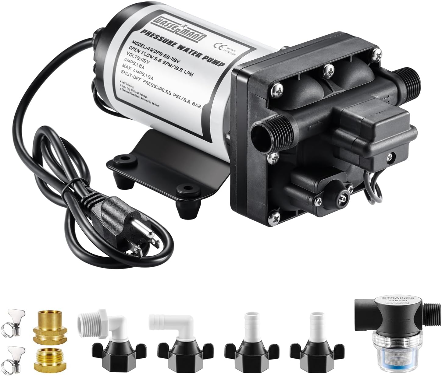 Amazon.com: TDR Venus 110V On Demand Water Pump 50 psi Water Pressure ...