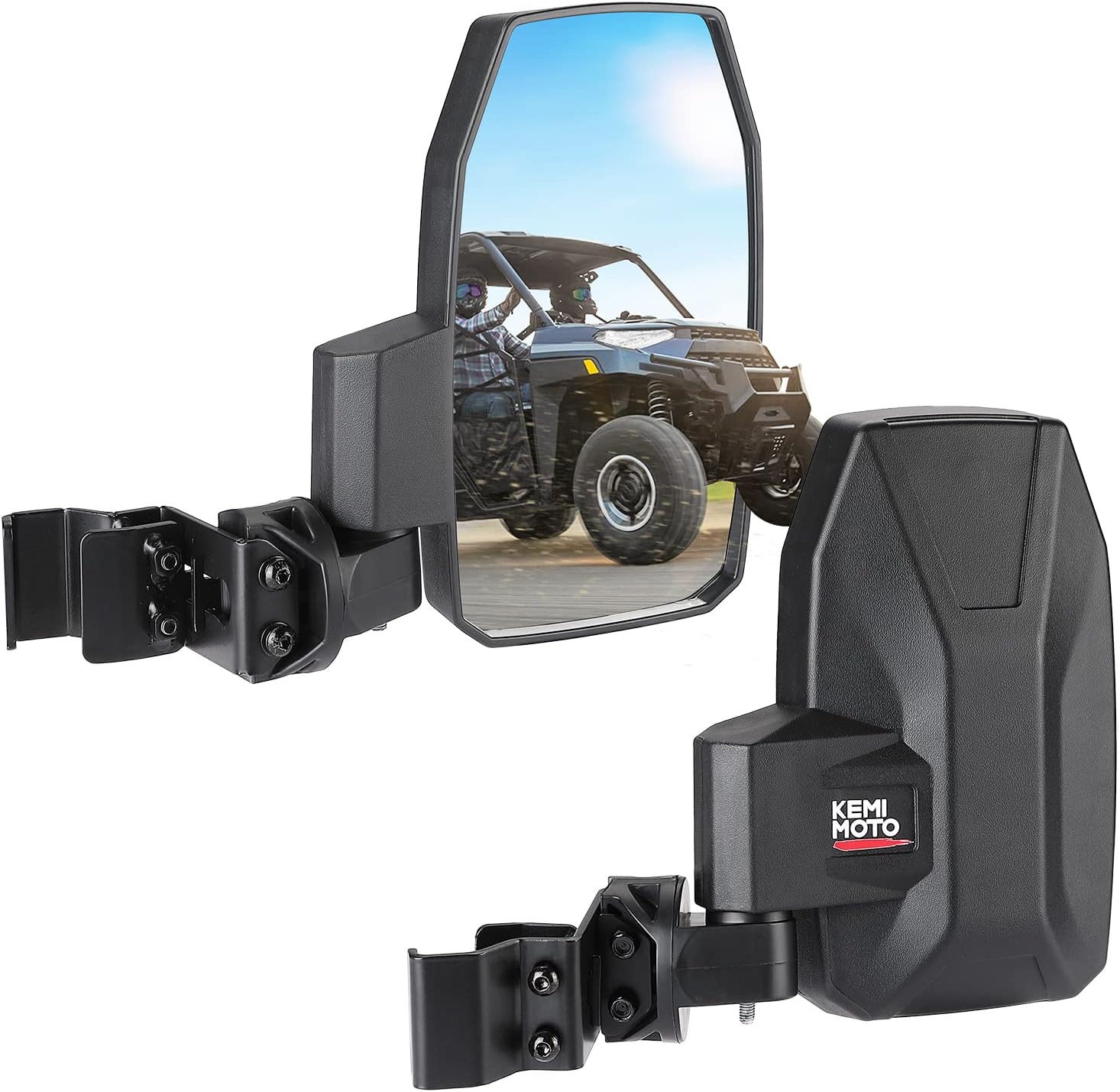Amazon.com: KEMIMOTO UTV Pro-Fit Large Side Mirrors, No more blocked ...