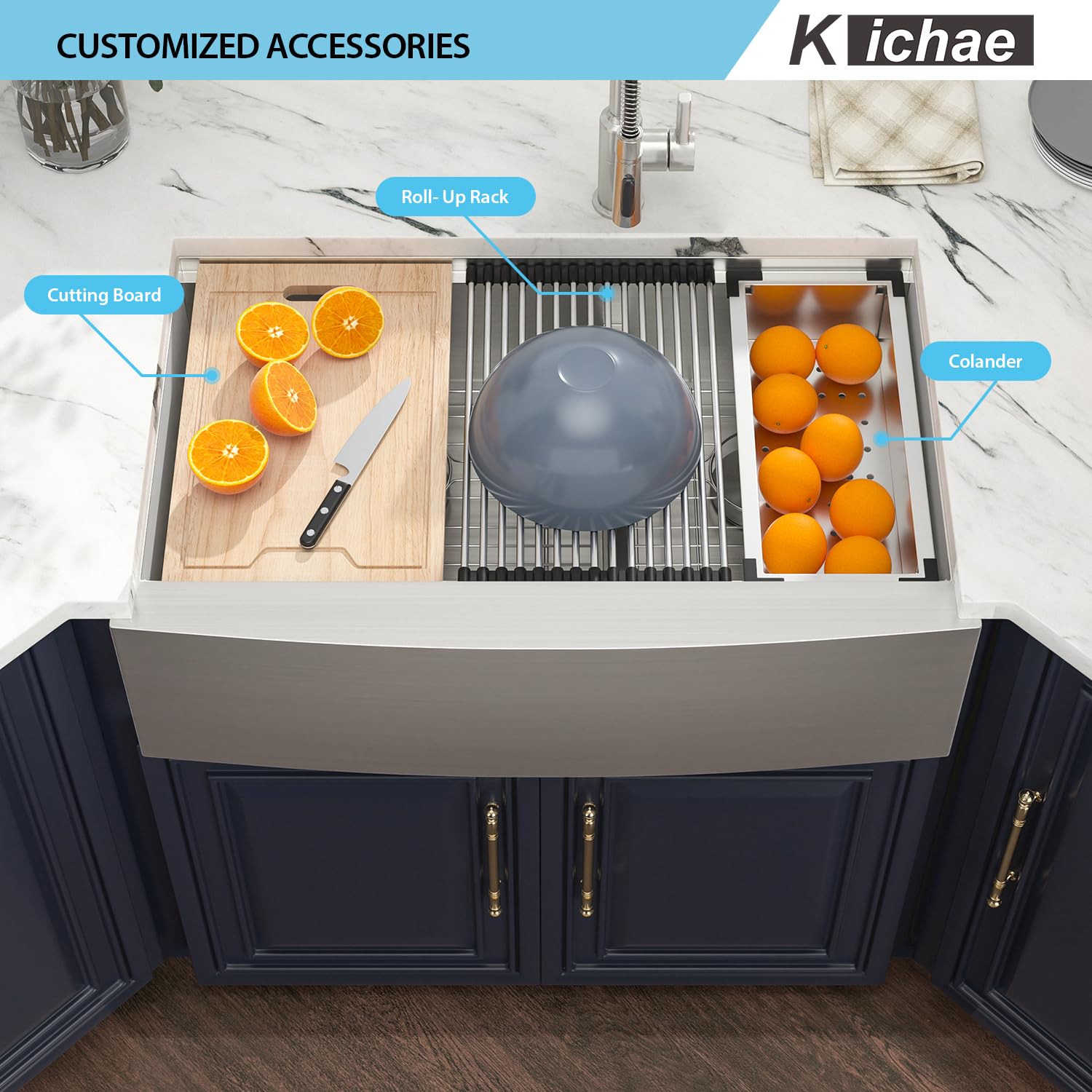 Snapklik.com : 33 Farmhouse Sink Double Bowl - 33 Inch Apron Front ...