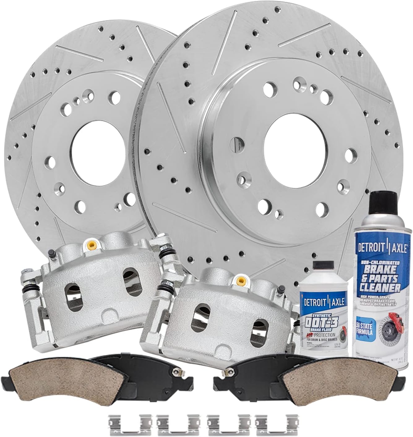 Amazon.com: Detroit Axle - Front Brake Kit for Cadillac Escalade Chevy GMC Silverado Suburban ...