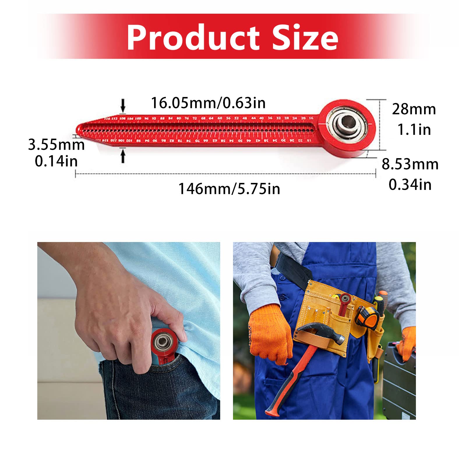 Snapklik.com : Woodworking Scribe Gauge, 360 Rotating Compass Scriber ...