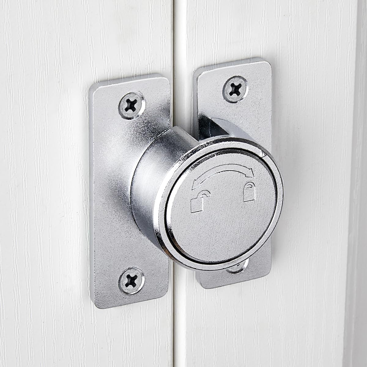 INIRET Silvery Advanced Knob Safety Door Lock,Rotate Gate Latch,Sliding ...