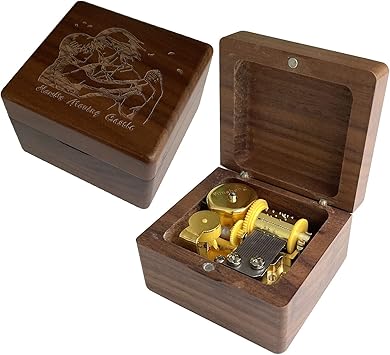 Amazon.com: Pursuestar Vintage Luxury Walnut Wood Carved Mechanism Gold ...