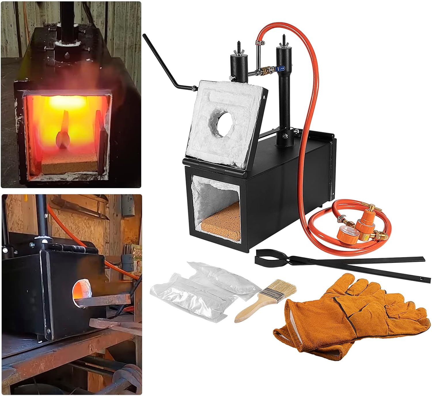 2700F/1482°C Propane Knife Forge, With Dual Burners Portable Propane ...