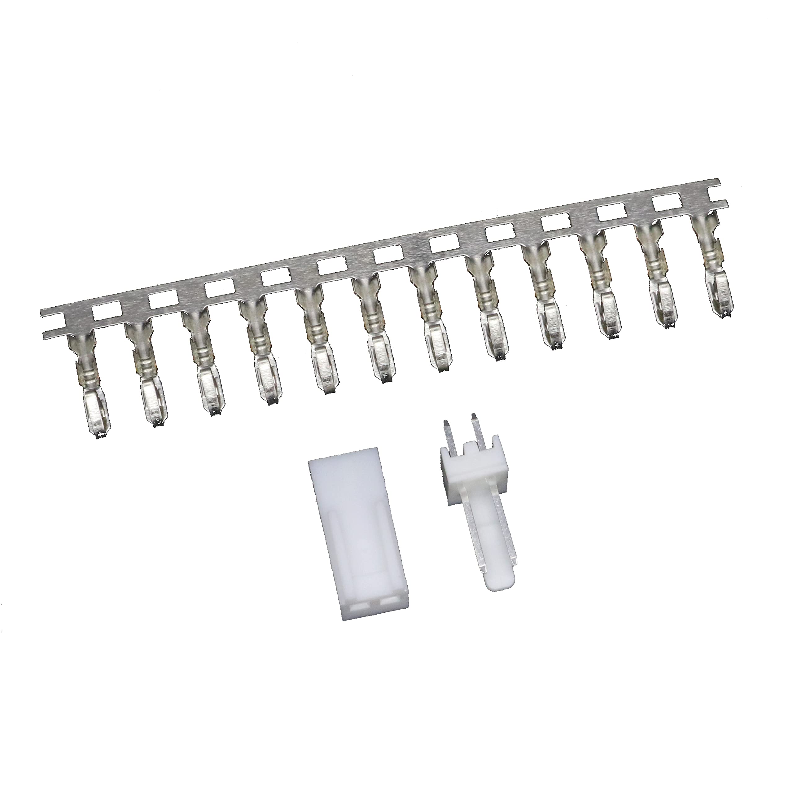 2510 2.54mm 2-pin Board-to-Wire Crimp Connector Plug + PCB Socket ...