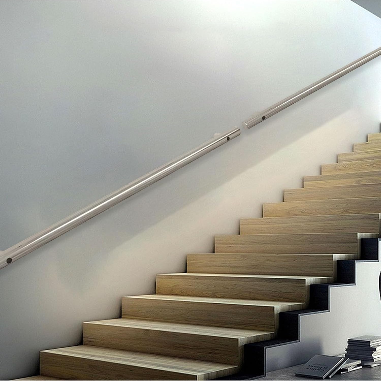 Stair Handrails Metal Stainless Steel Round Pipe Staircase Handrail ...