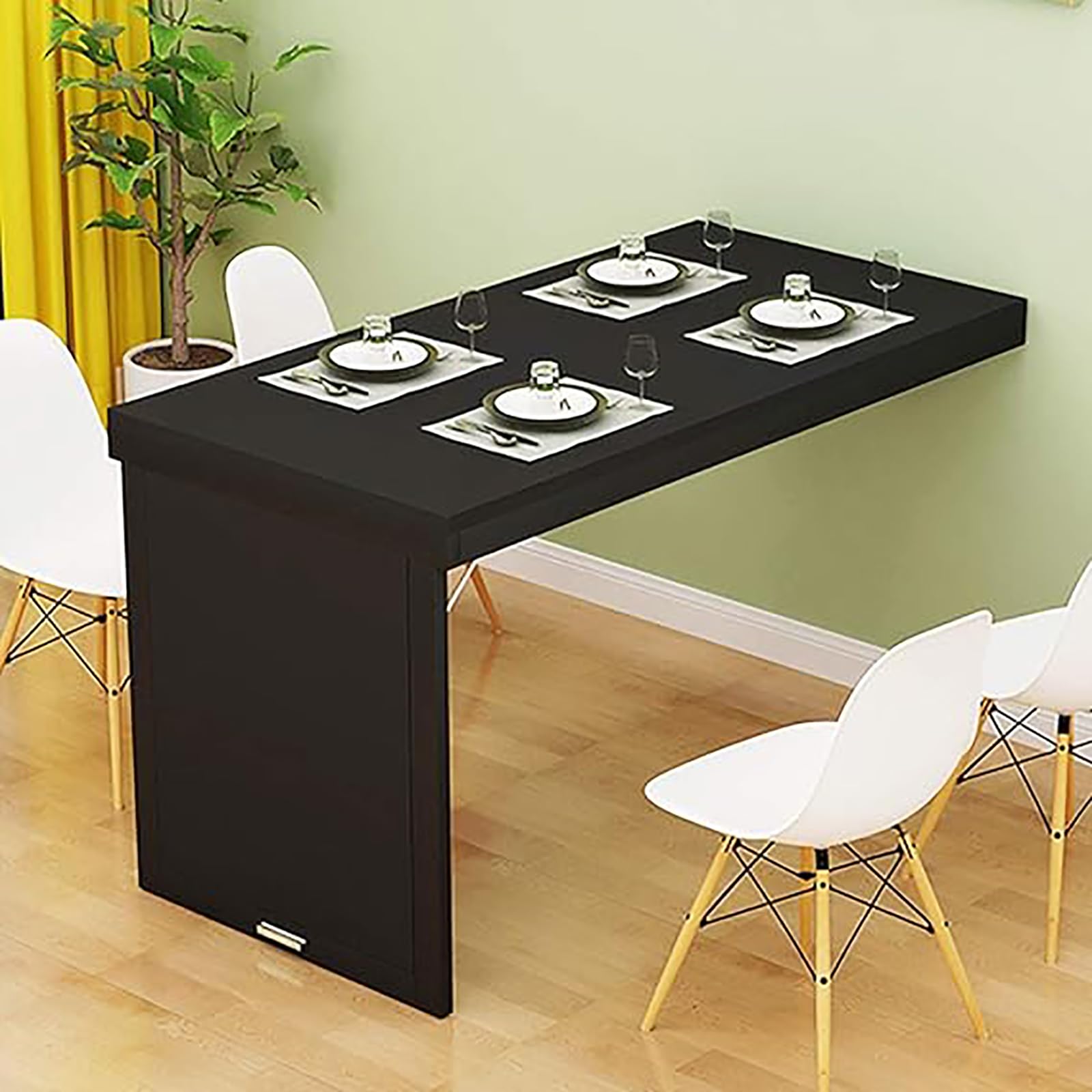 Amazon.com: Lebolna Wall-Mounted Folding Dining Table,Solid Wood Wall ...