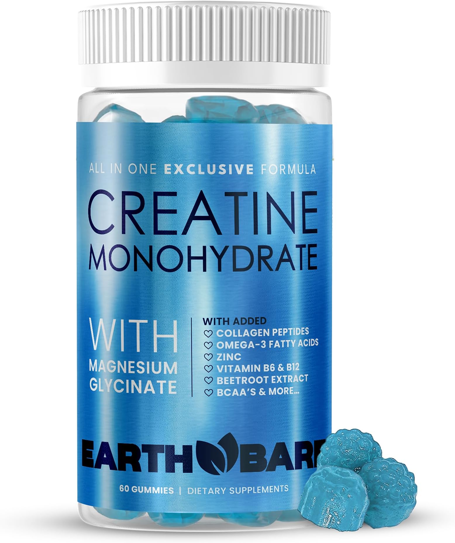 Amazon.com: Earth Bare Creatine Monohydrate and Magnesium Gummies for ...