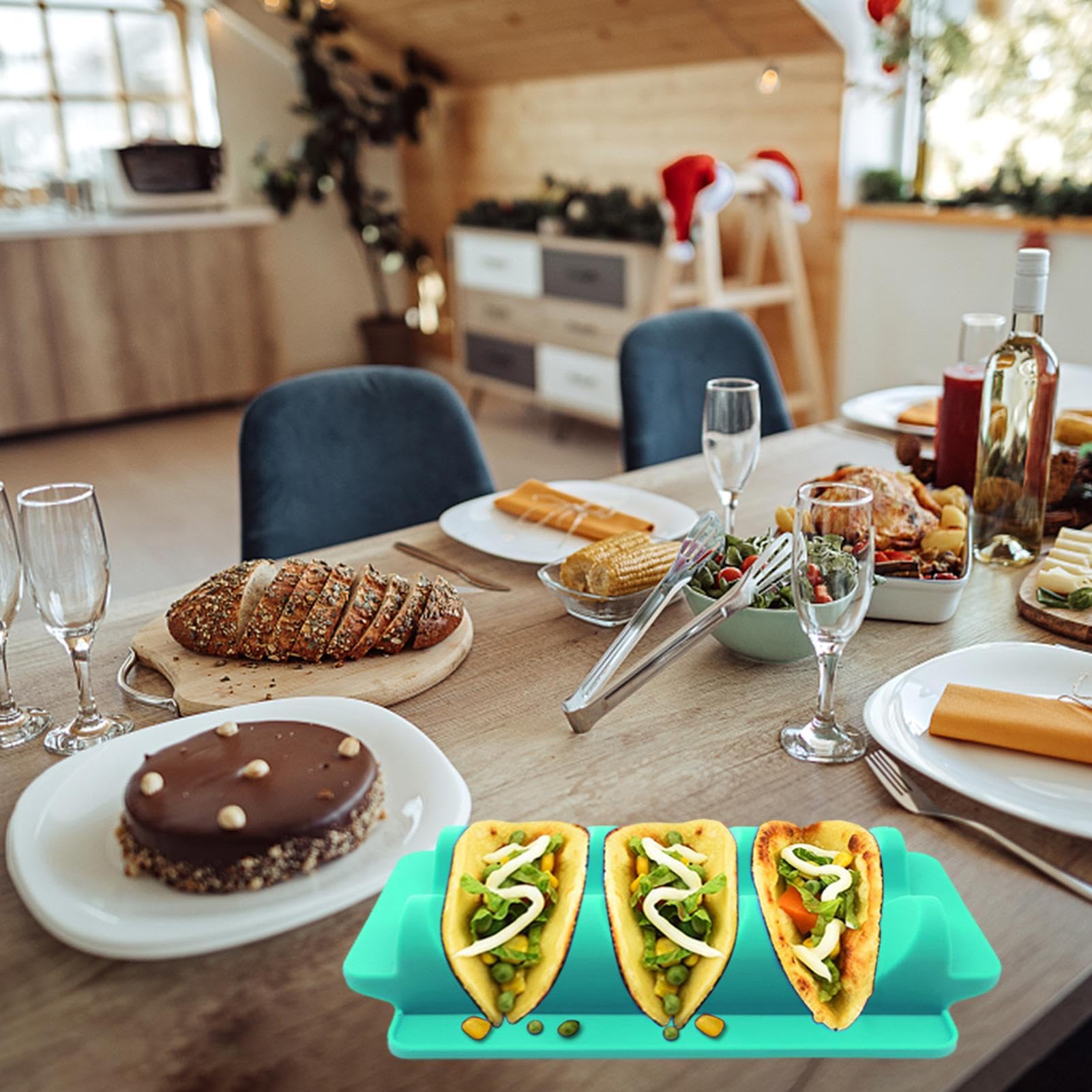 Reusable Taco Plates Silicone Taco Holder Set Of 2 - 10.5 Inch Reusable ...