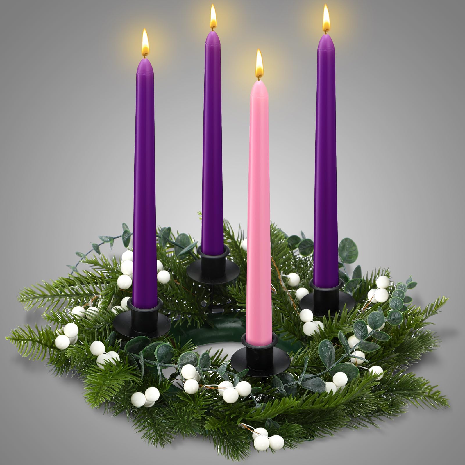 Amazon.com: Advent Wreath Candle Set 13 Inch Christmas Advent Candle ...