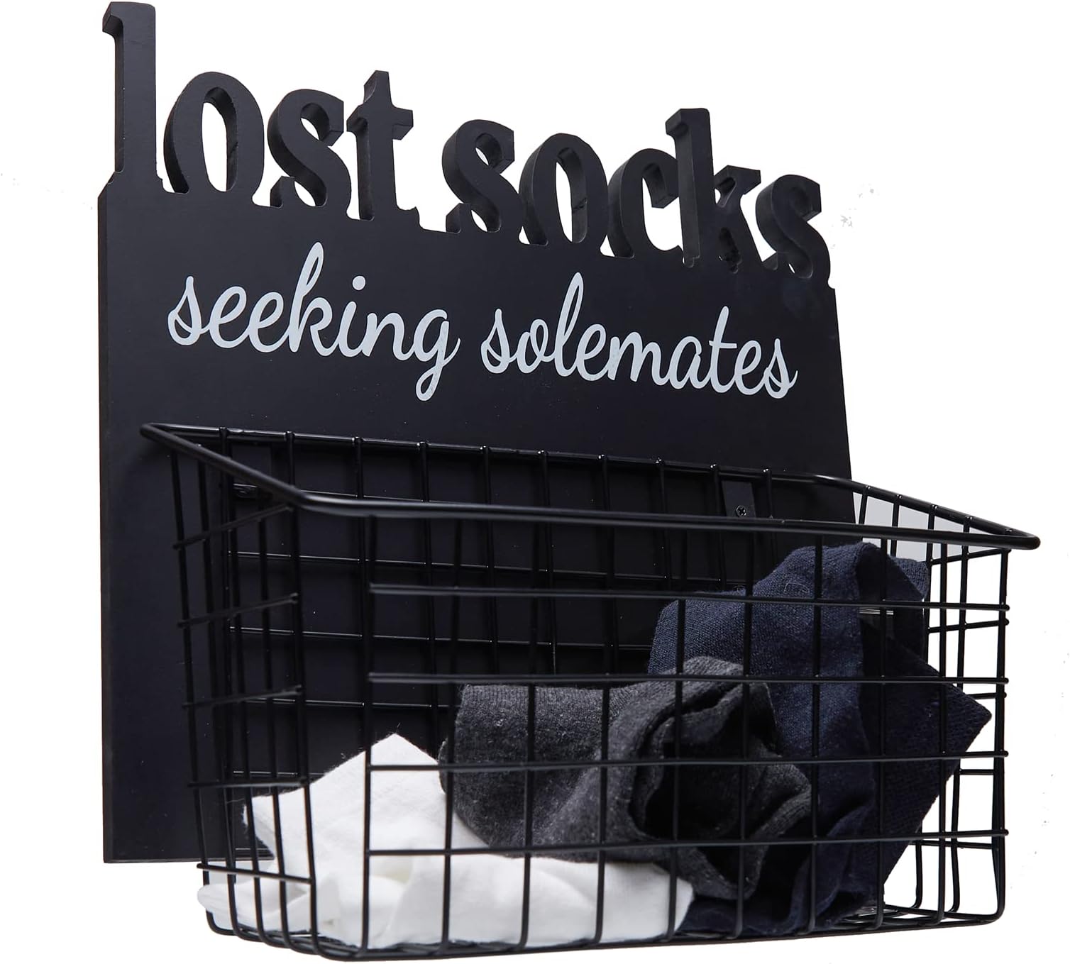 Amazon.com: UpTrend Design Lost Socks Basket for Laundry Room Farmhouse ...