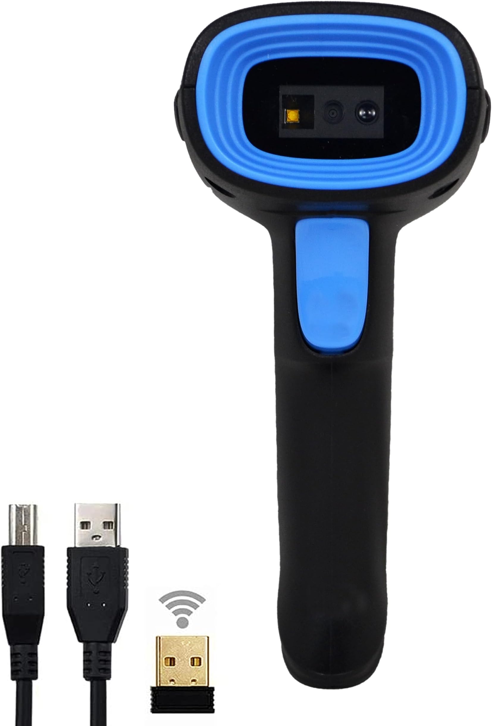 Team Office 1d & 2D Wireless Barcode Scanner with 2.4GHz USB Nano ...