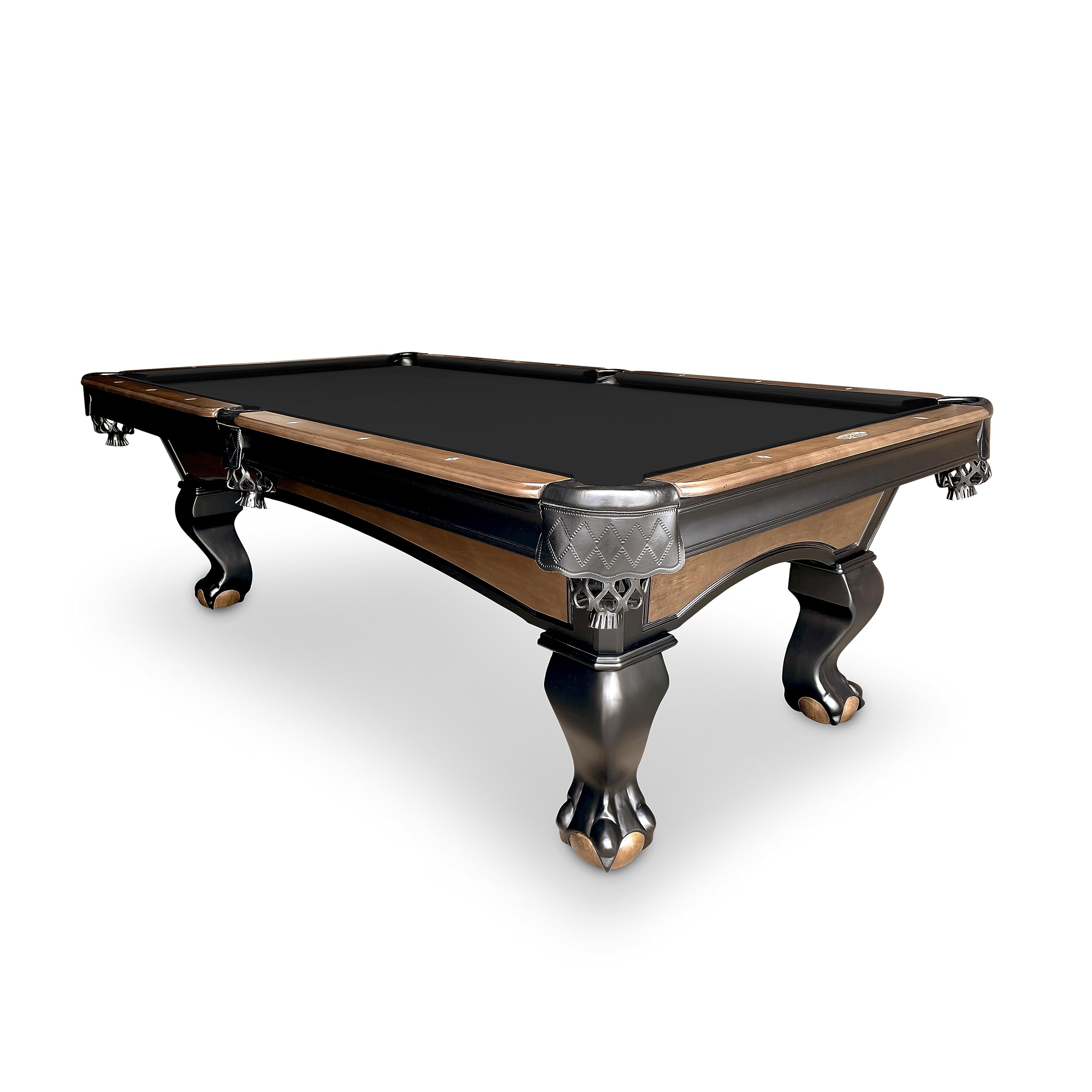 (incomplete) 8' Ambassador Pool Table - 2-Tone Black & Whiskey - 3 ...