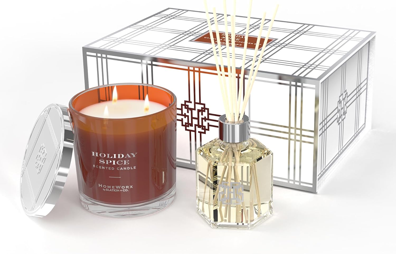 Amazon.com: Reed Diffuser and Candle Gift Set, Holiday Spice by ...