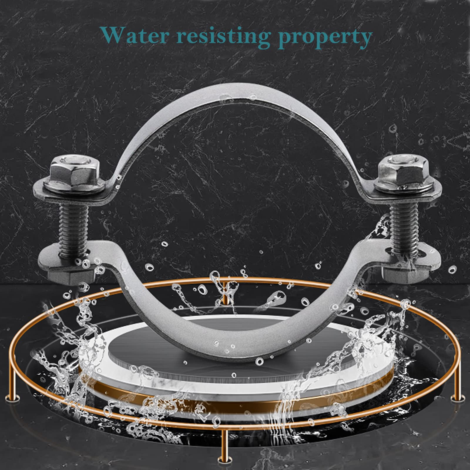 Snapklik.com : 2 Pcs 42-45mm Range Heavy Duty Rigid Handleless Flat ...