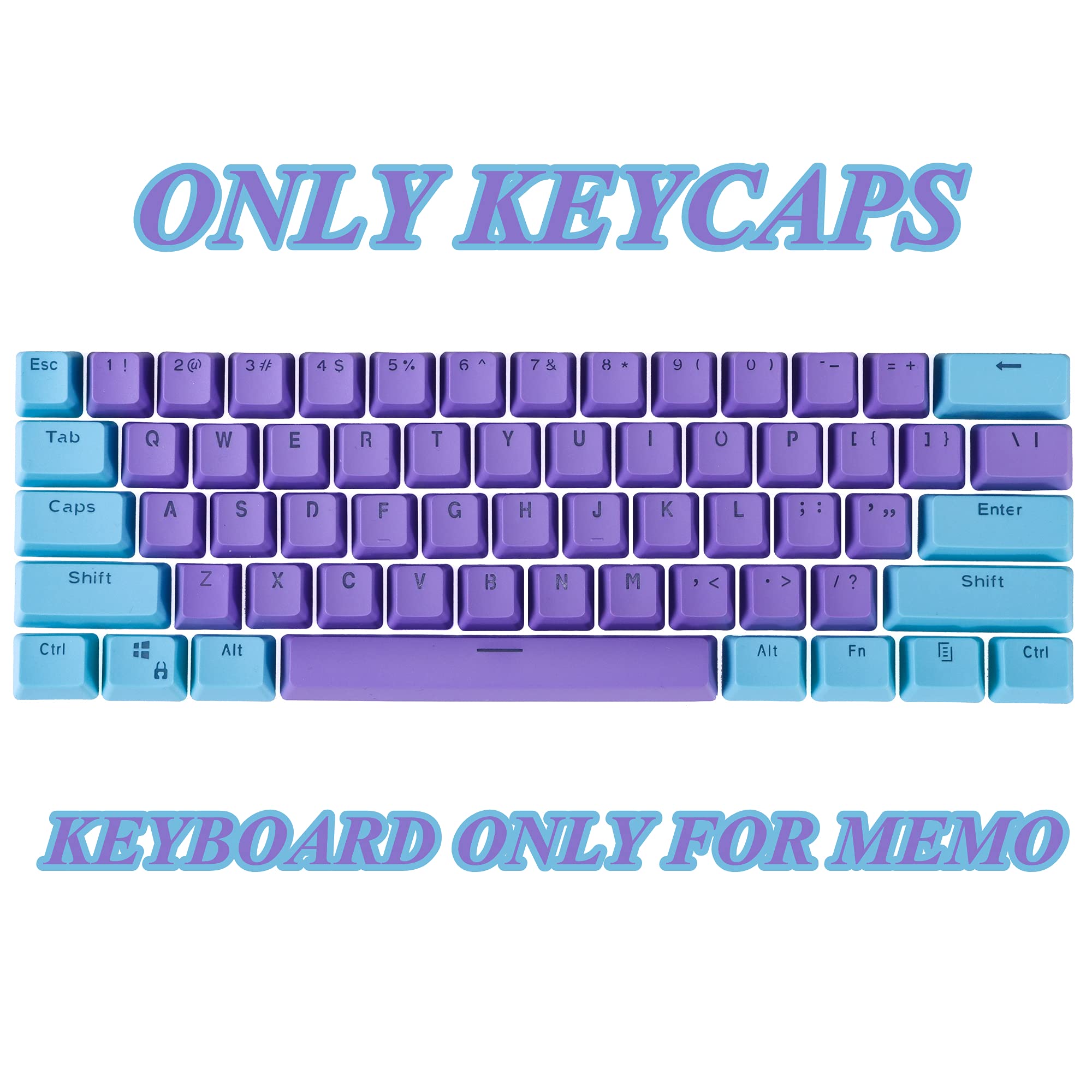Buy WHYSP 60% Purple Keycaps for 60 Percent Keyboard Double Shot PBT ...