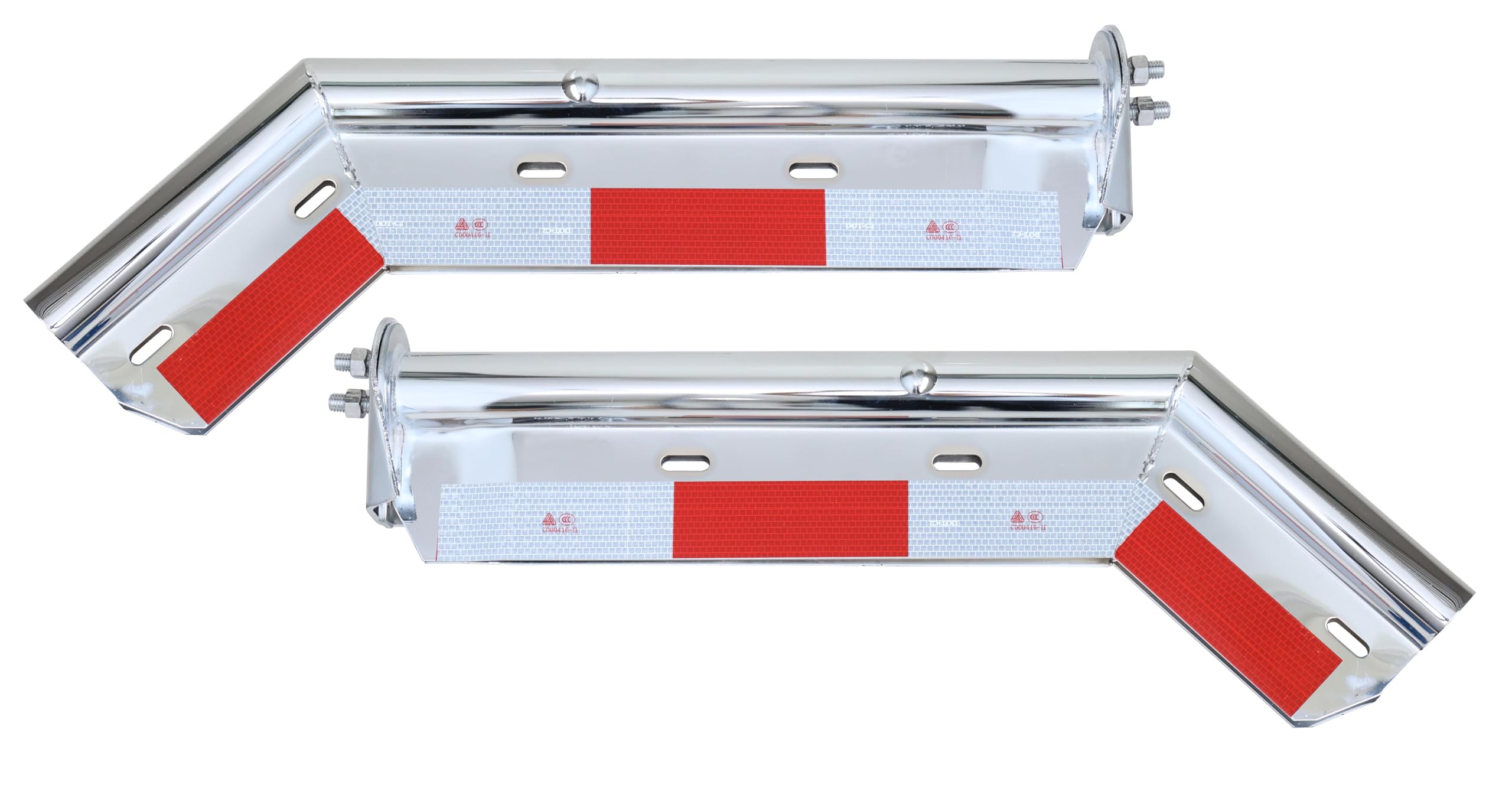 Angled Mud Flap Hanger with Conspicuity Tape,1-1/8" in Mounting Bolt ...