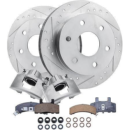 Amazon.com: Detroit Axle - Front Brake Kit for Chevrolet GMC Escalade K1500 K2500 Tahoe Yukon ...