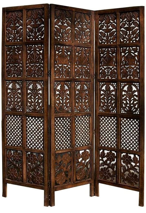 Nirmal Crafts Wood Screen Separator, Wooden Room Dividers, and Studio ...