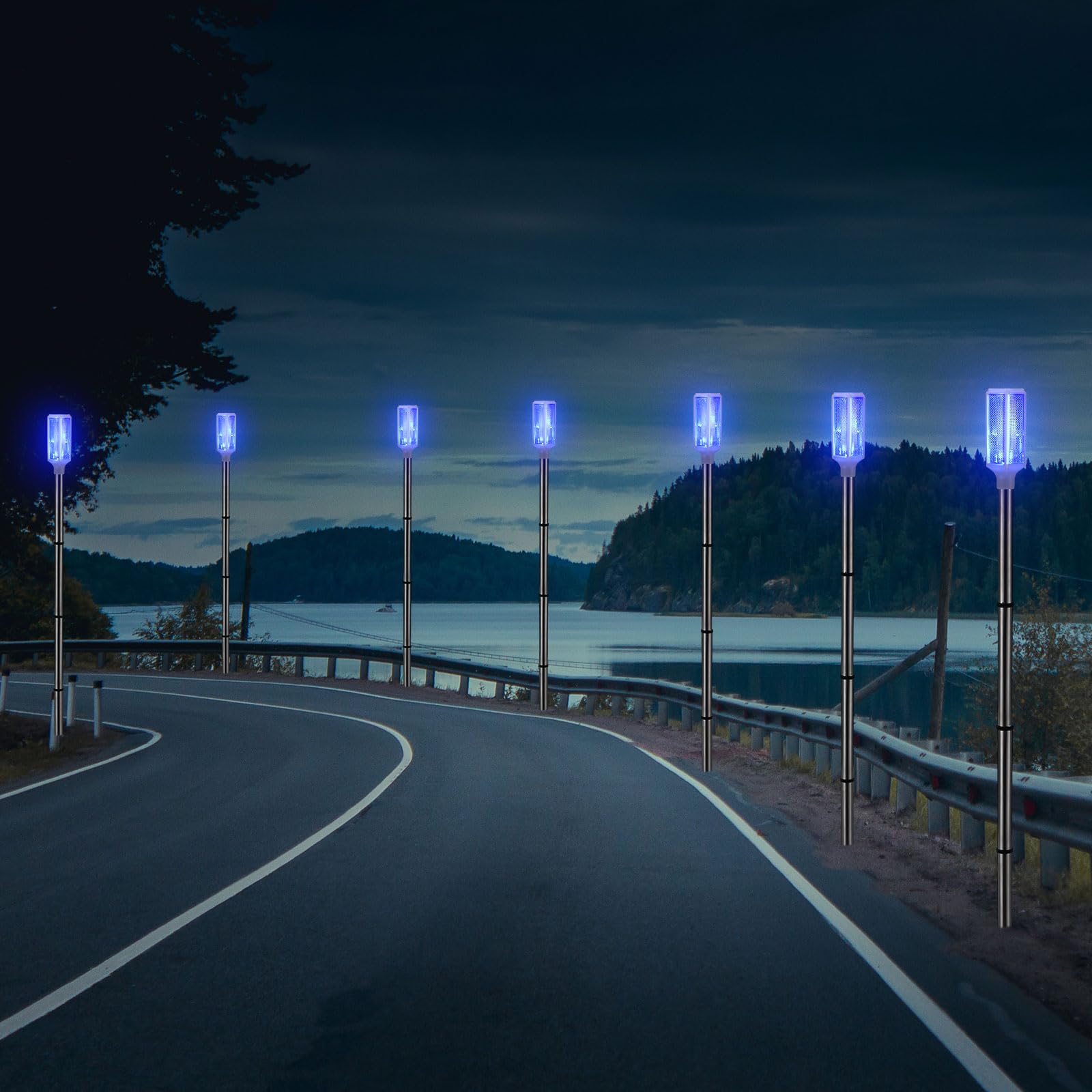 Snapklik.com : Macarrie 15 Pcs Solar Powered Driveway Markers ...