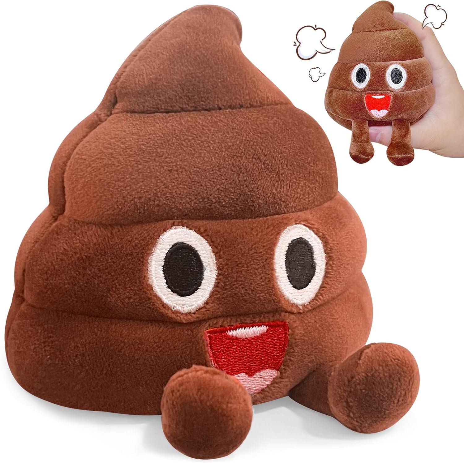 Amazon.com: WYZOID Funny Farting Poop Plush Toy – 30 Hilarious Fart Sounds, Soft & Durable ...