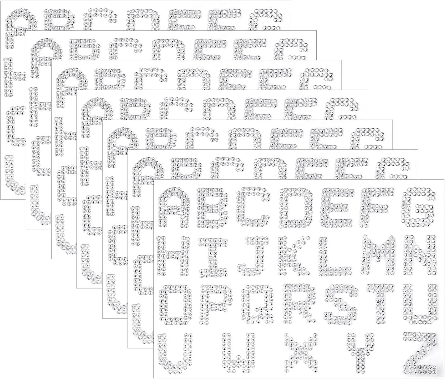 Amazon.com: 156PCS Alphabet Stickers Silver Glitter Letters Stickers ...