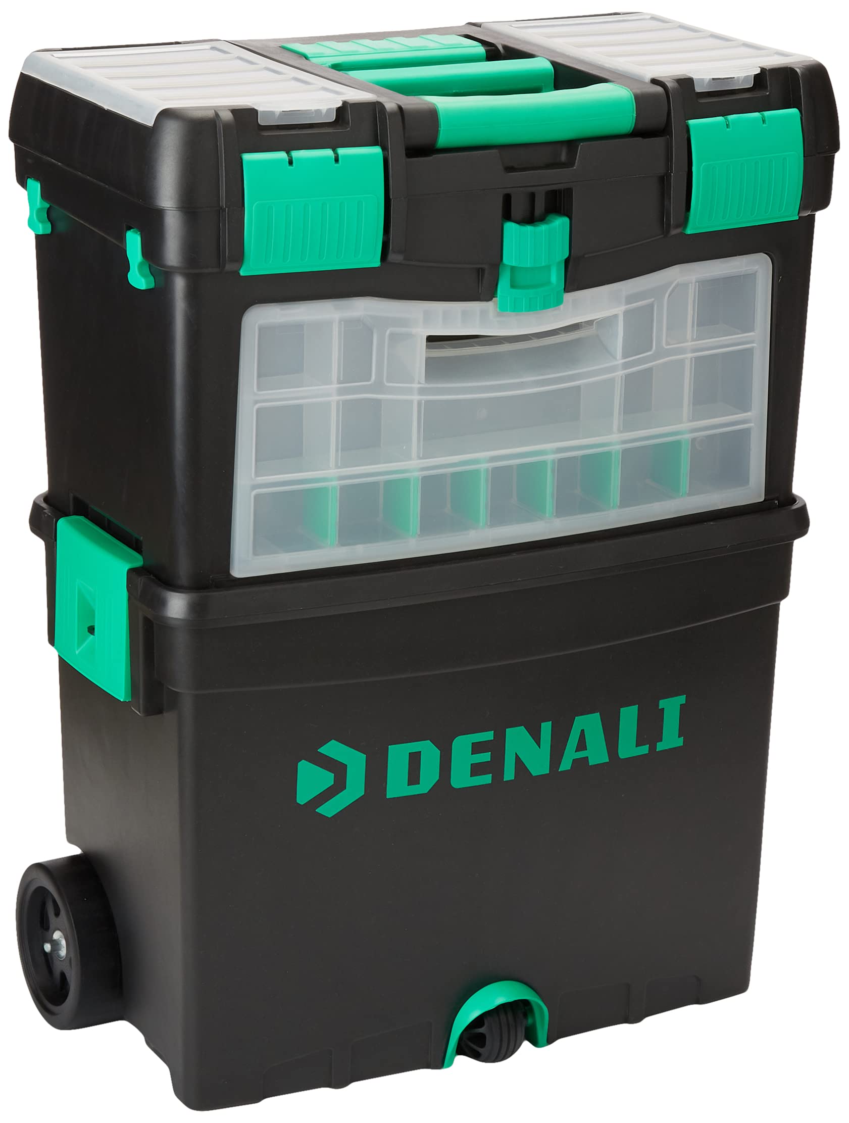 Amazon Brand - Denali Wheeled Toolbox with Foldable Comfort Handle ...