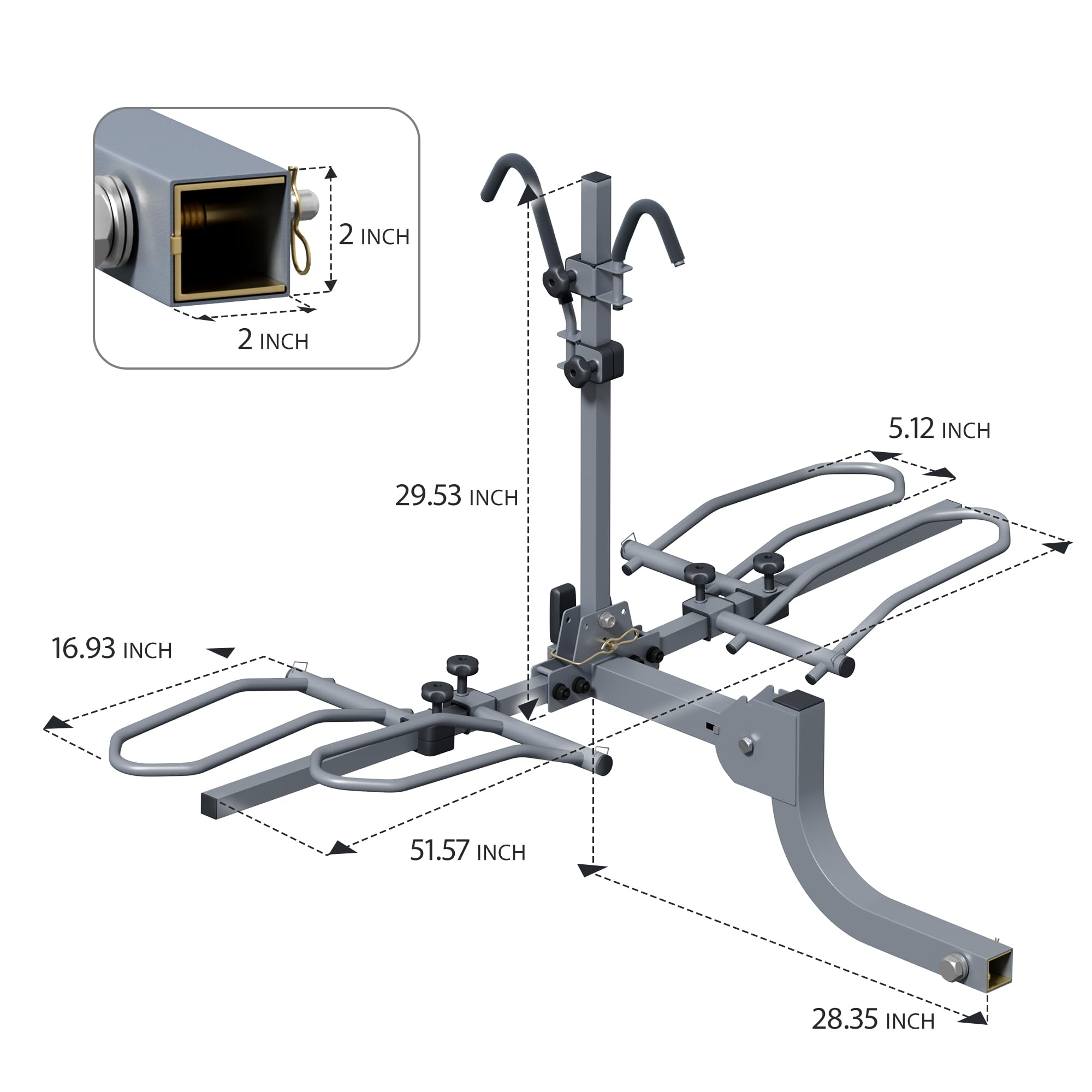 Snapklik.com : WILDROAD E-Bike Hitch Rack, Quick Release Handle Wobble ...