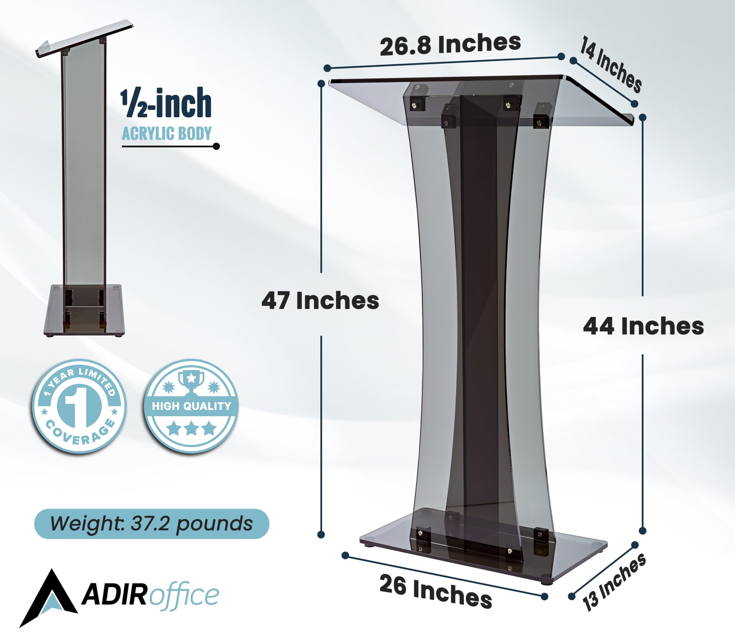 Snapklik.com : Black Acrylic Podium, Ideal For Use As Pulpits For ...