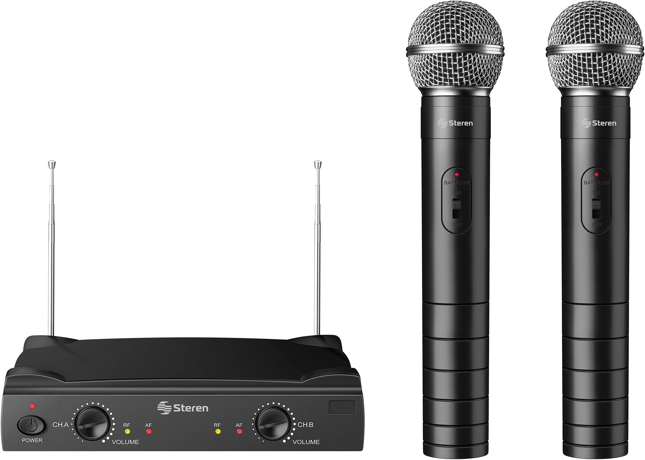 STEREN Sistema de 2 micrófonos inalámbricos UHF : Amazon.com.mx ...