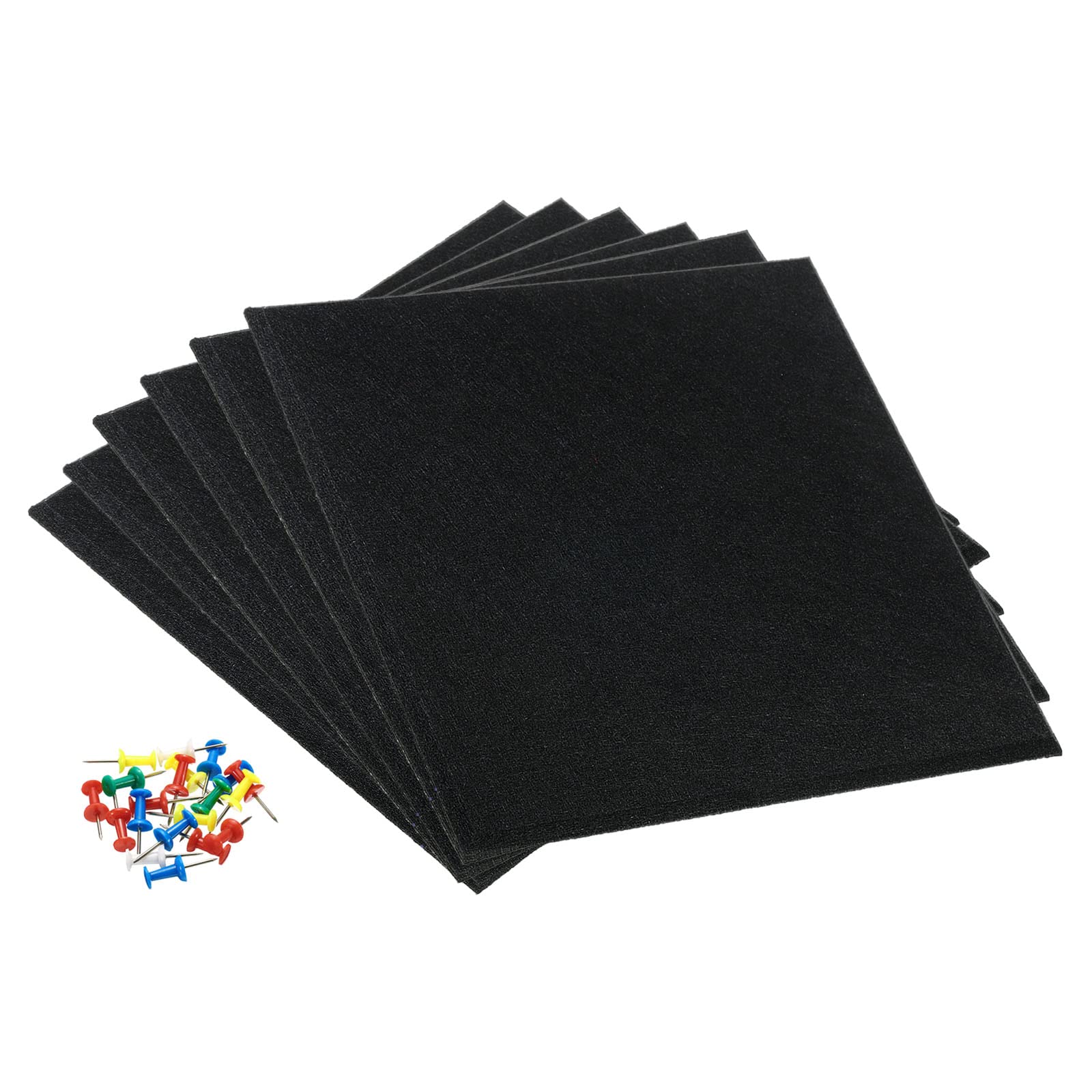 PATIKIL Felt Board Tiles, 6 Pack Self Adhesive Square Wall Bulletin Pin ...
